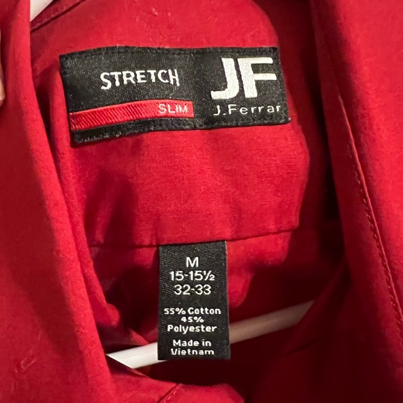 jf j.ferrar | Shirts | J Ferrar Slim Fit Dress Shirt Ruby Red Size ...